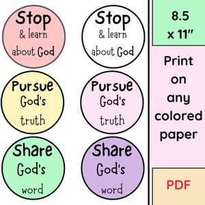 Christian Craft Sunday School Bible Activity Printable PDF Kid Church ...