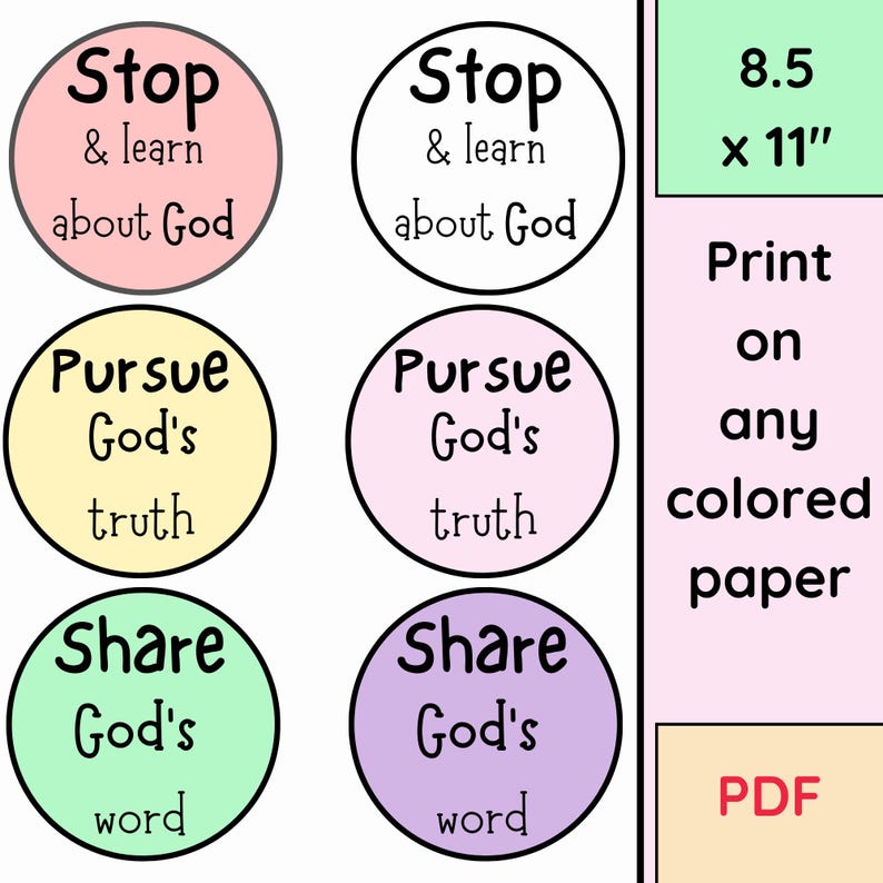 Christian Craft Sunday School Bible Activity Printable PDF Kid Church ...