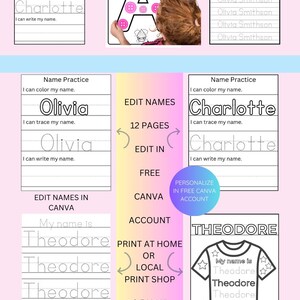 Custom Handwriting for Preschool Kid Name Printable Worksheet Learning ...