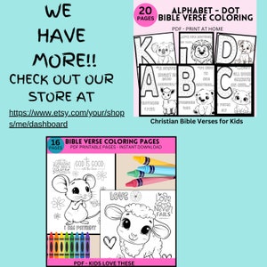 Preschool Christian Bible Verse Homeschool Printable Coloring Page Kid ...