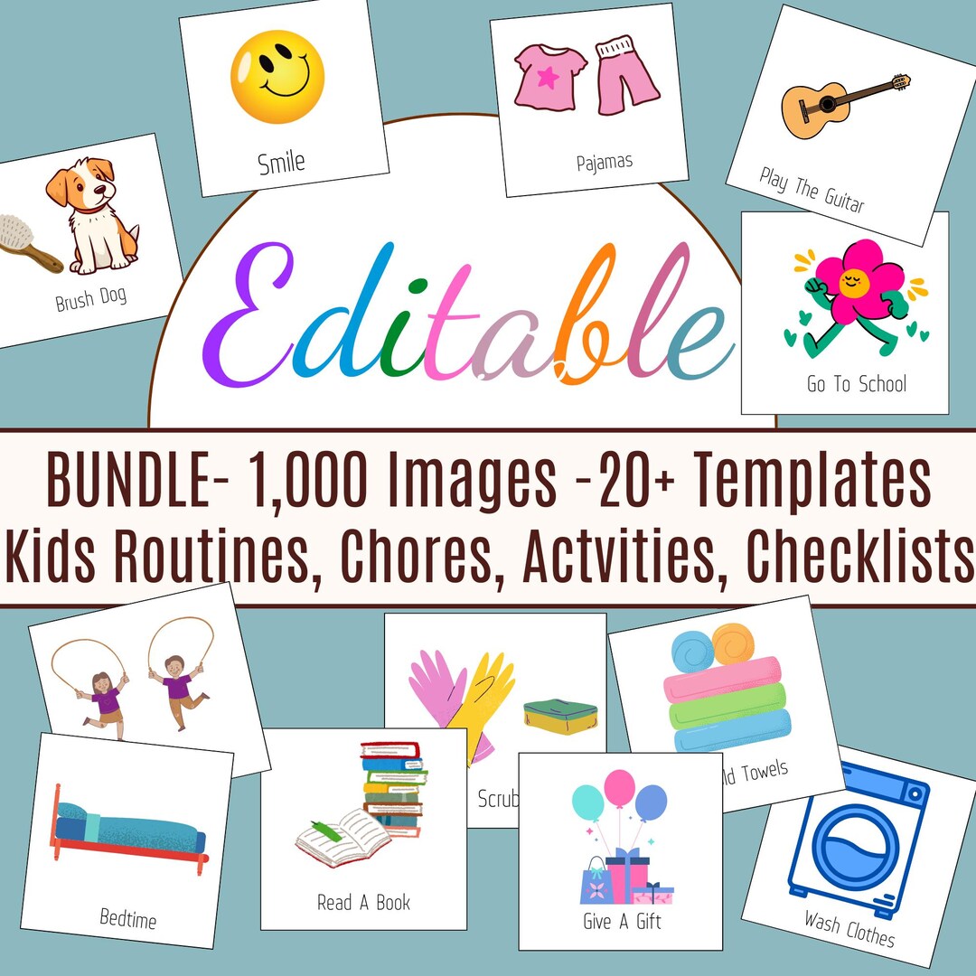 Printable Visual Aid Template Daily Routine Organizer for Kid Special ...