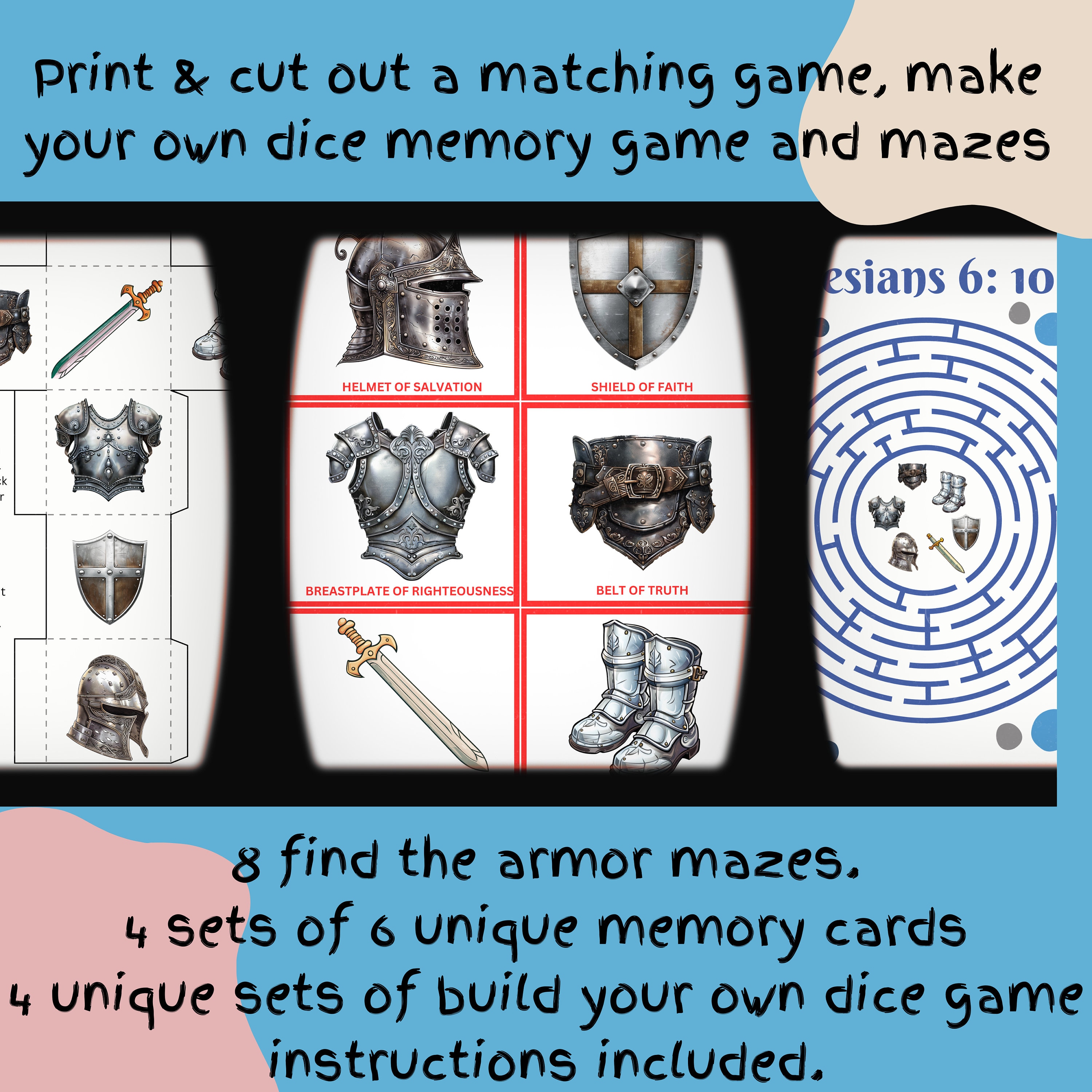 Armor of God Printable Activity for Kid Full Armor of God Bible ...