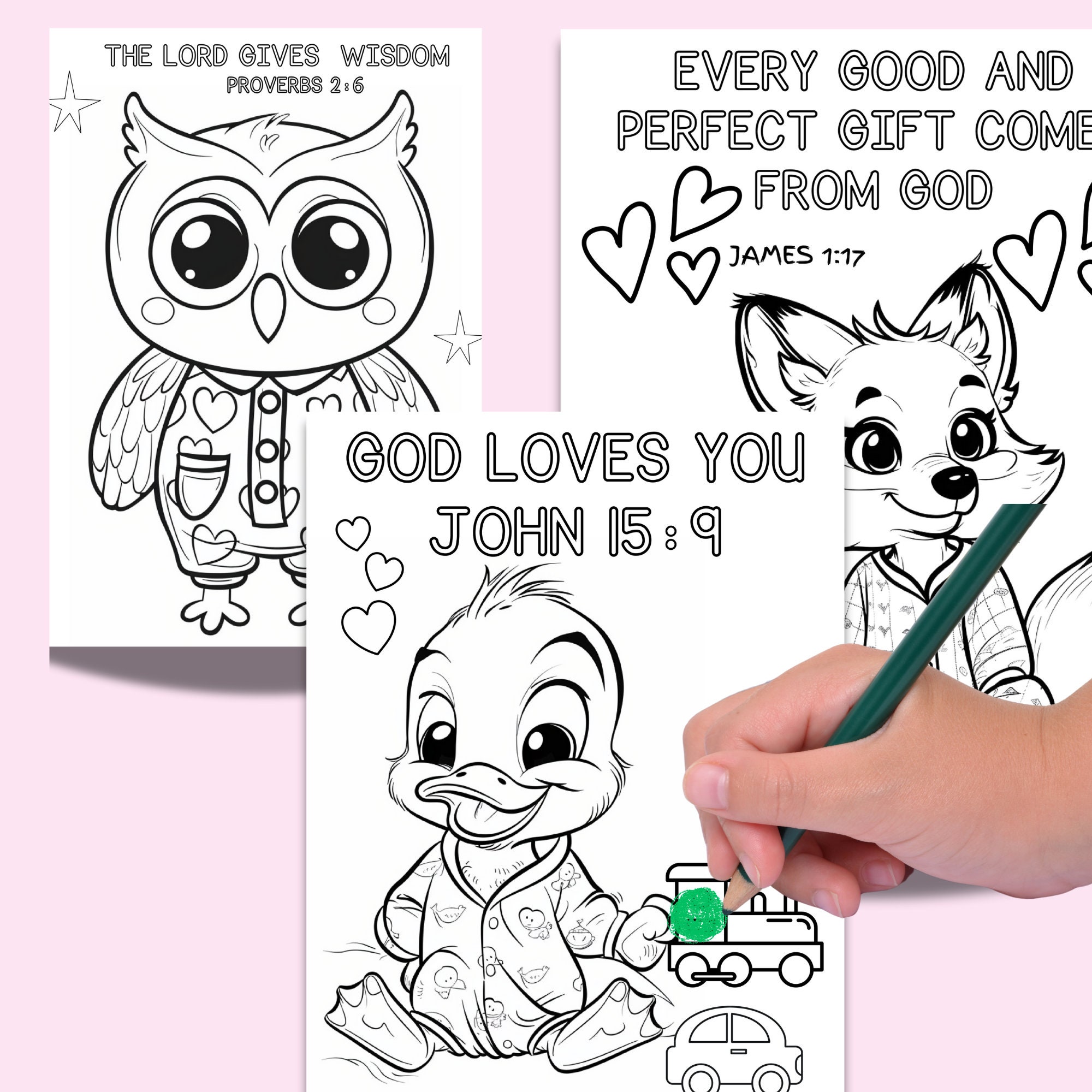 Preschool Bible Verse Printable Coloring Pages for Christian Kids ...