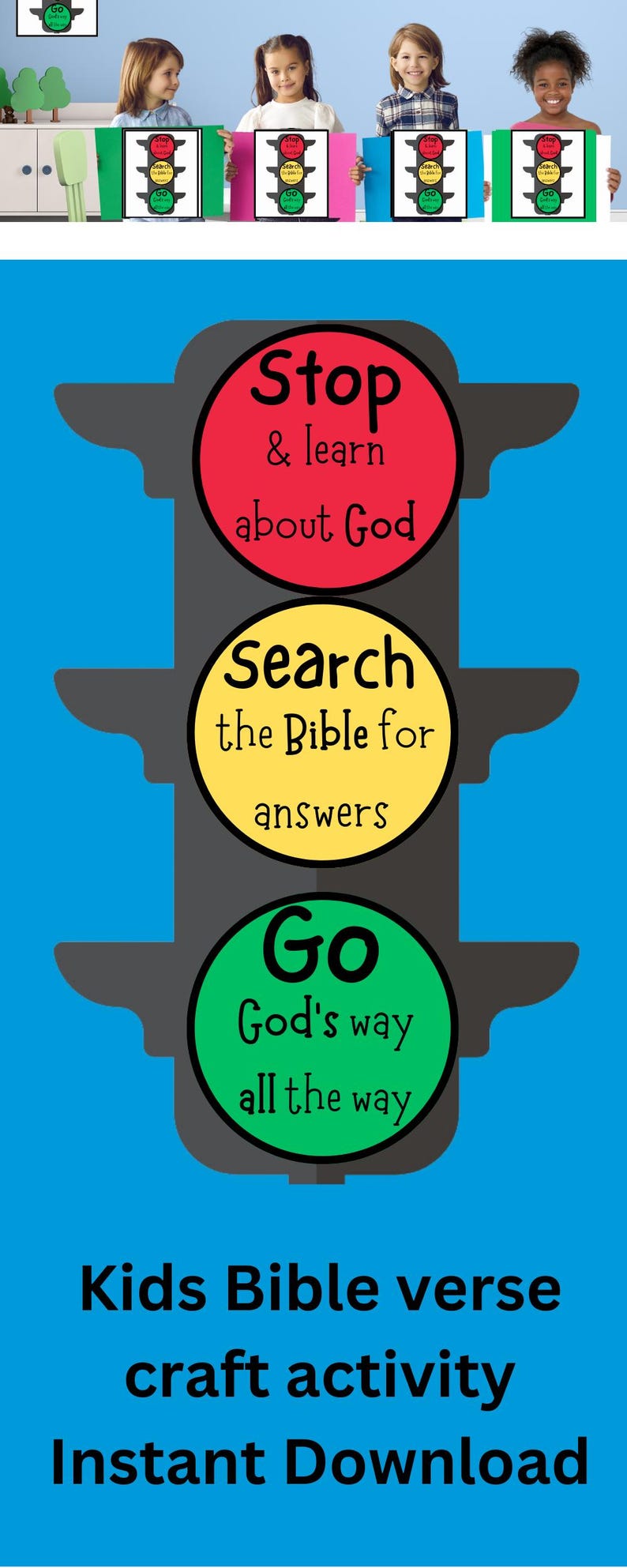 Christian Craft Sunday School Bible Activity Printable PDF Kid Church ...