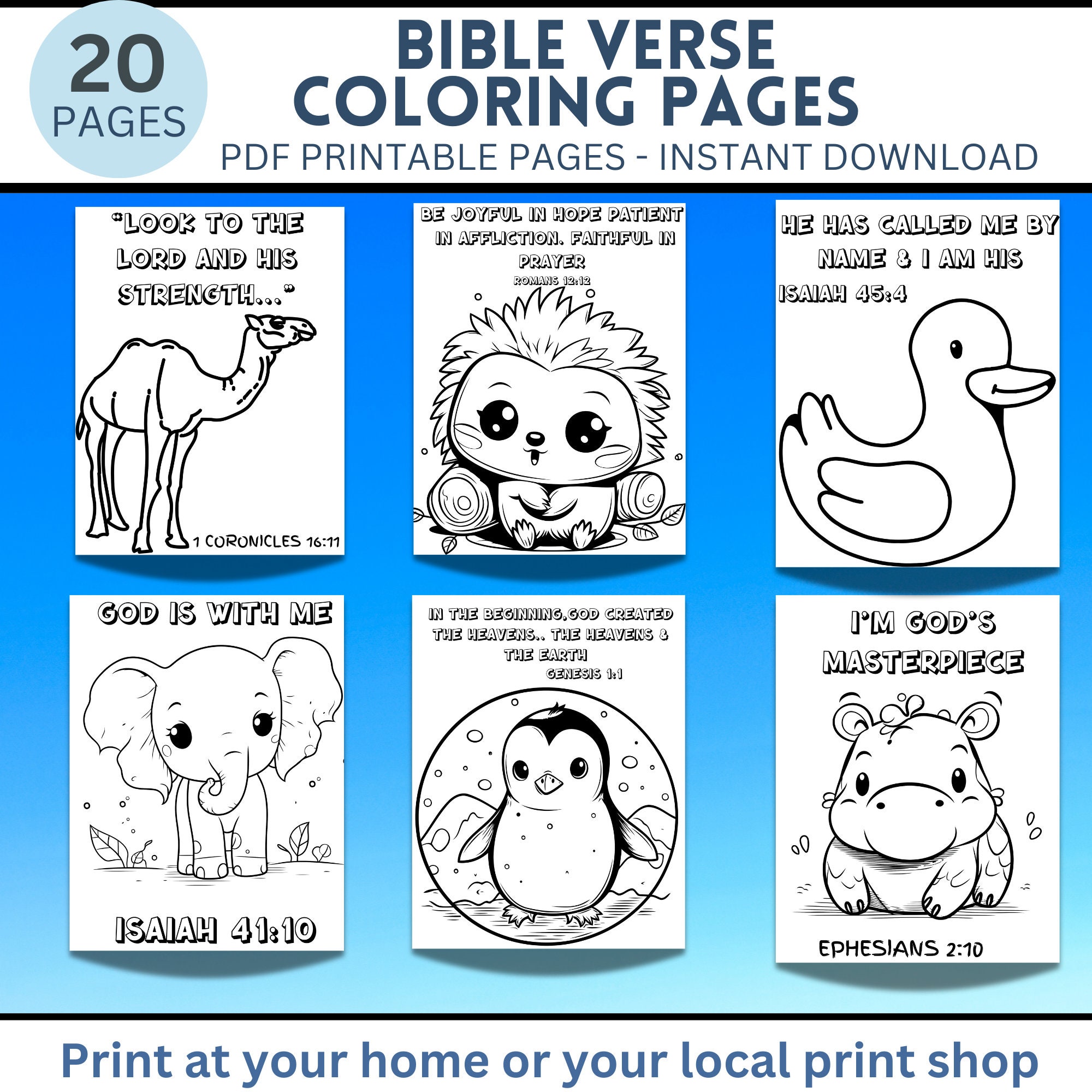 Sunday School Bible Verse Lesson Coloring Sheet Preschool Bible Craft ...