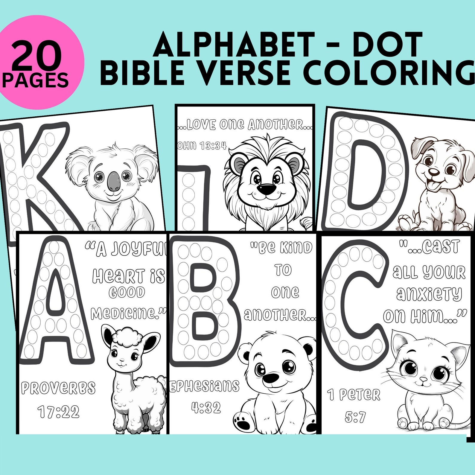 Sunday School Bible Verse Printable Coloring Page for Preschool ...