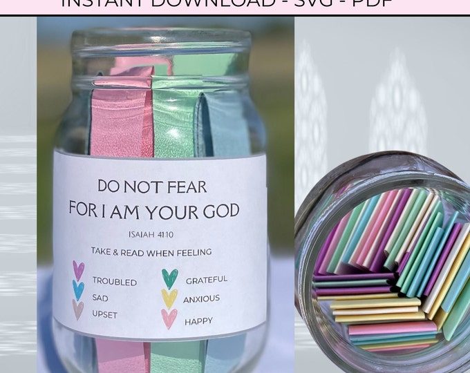 Bible Verse Jar of Emotional Support With Coping Skill on Color Coded ...
