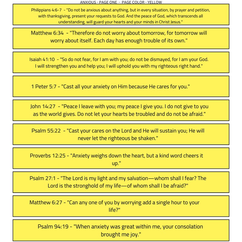 Bible Verse Jar Label DIY Scripture for Emotional Support Digital ...