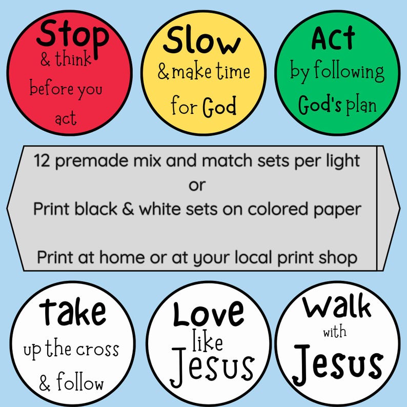 Christian Traffic Light Craft for Sunday School Lesson PDF Download ...