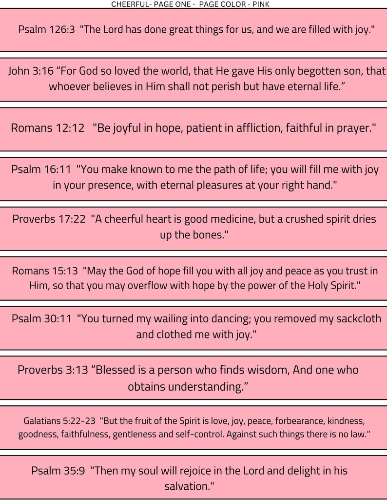 Bible Verse Jar of Emotional Support With Coping Skill on Color Coded ...