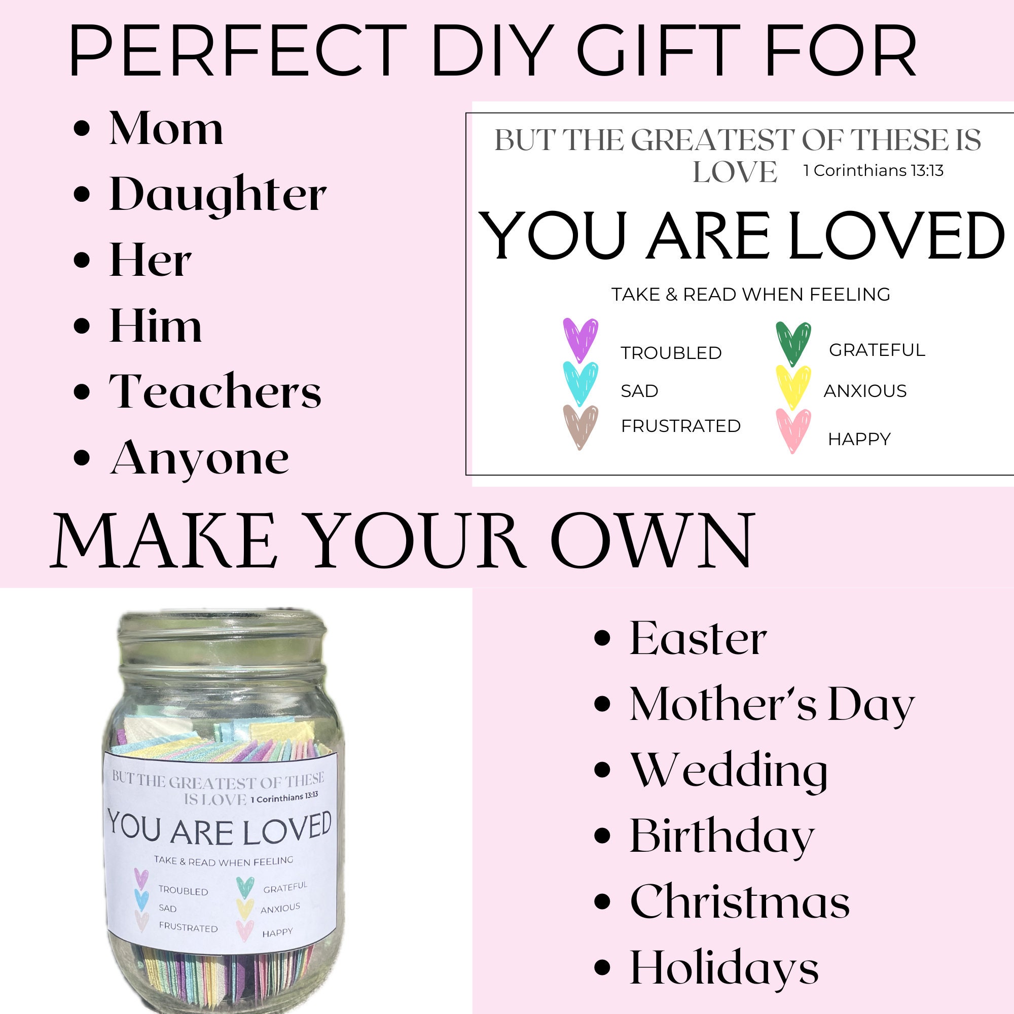 Bible Verse Jar of Emotional Support With Coping Skill on Color Coded ...