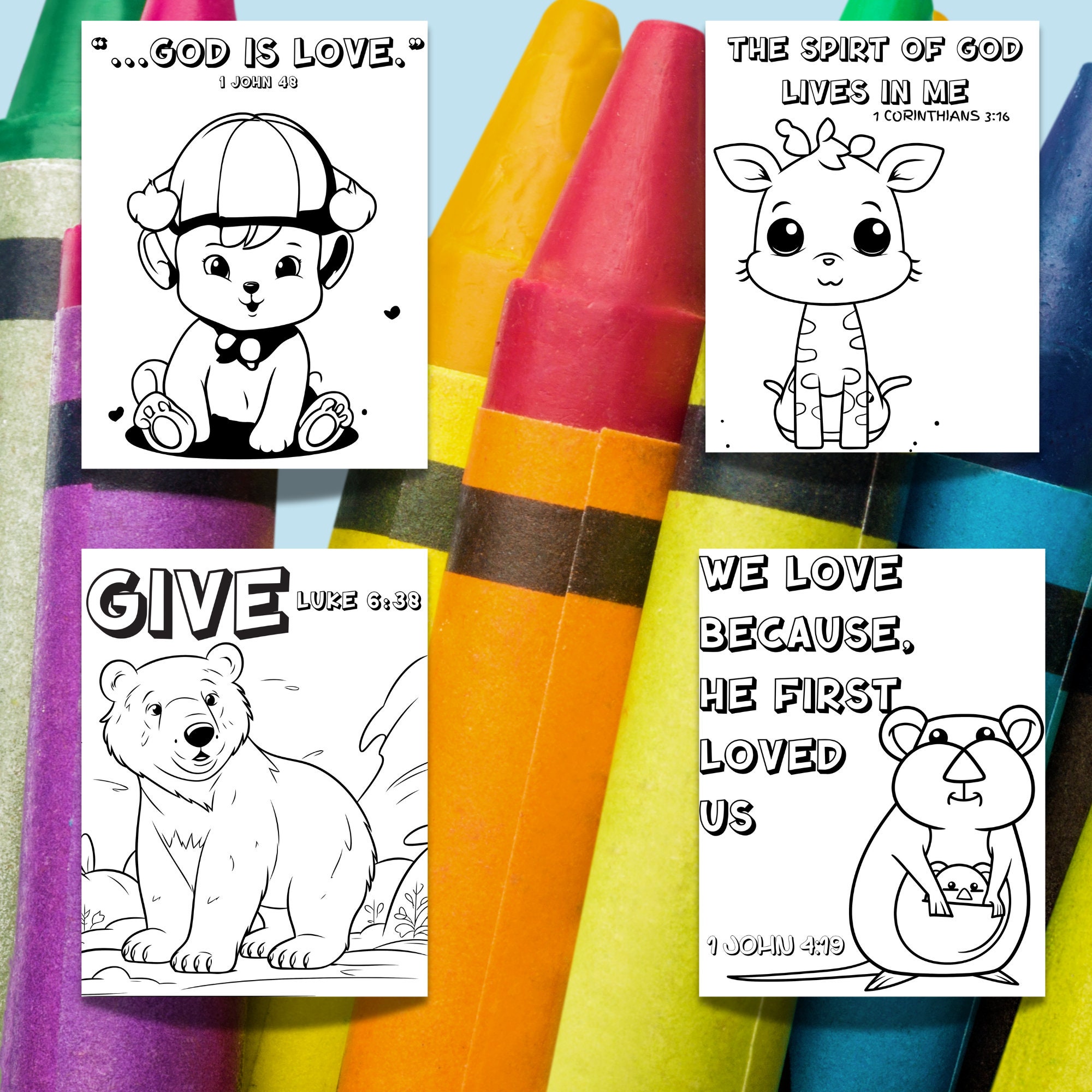 Sunday School Bible Verse Lesson Coloring Sheet Preschool Bible Craft ...