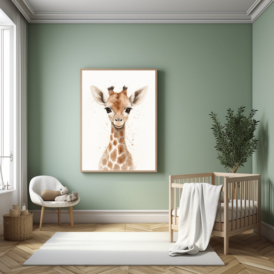 Printable Baby Giraffe Digital Art, woodland, nursery toddler decor ...