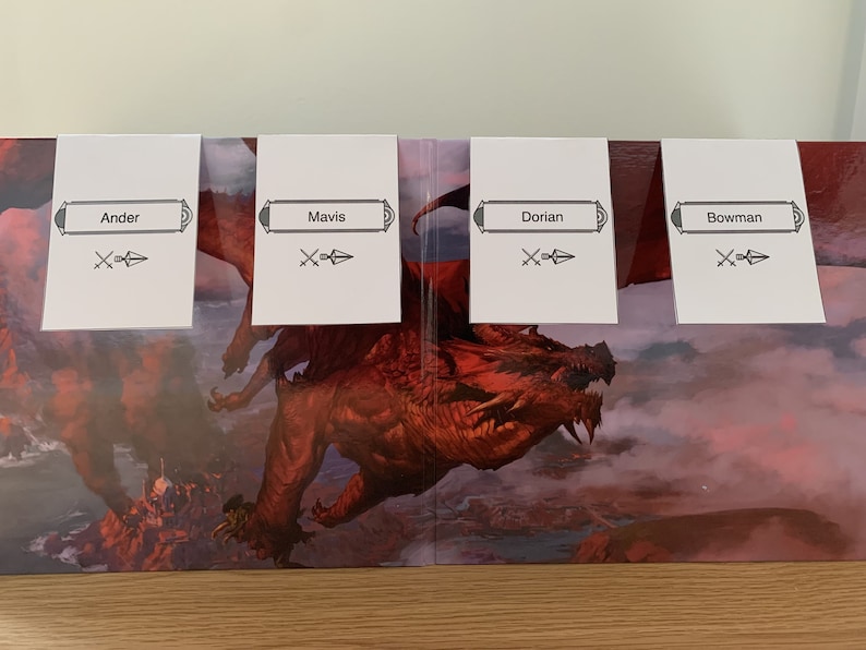 D&D Initiative Tracker - Black and White Printer-friendly - Etsy