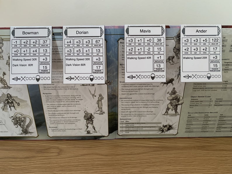 D&D Initiative Tracker - Black and White Printer-friendly - Etsy