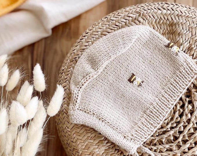 Handmade Bee Cardigan, Bee Knitted Romper, New Born Baby Gift, Bee ...