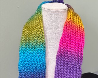 Rainbow Scarf - Crochet Winter - Toddler Child Adult - Etsy