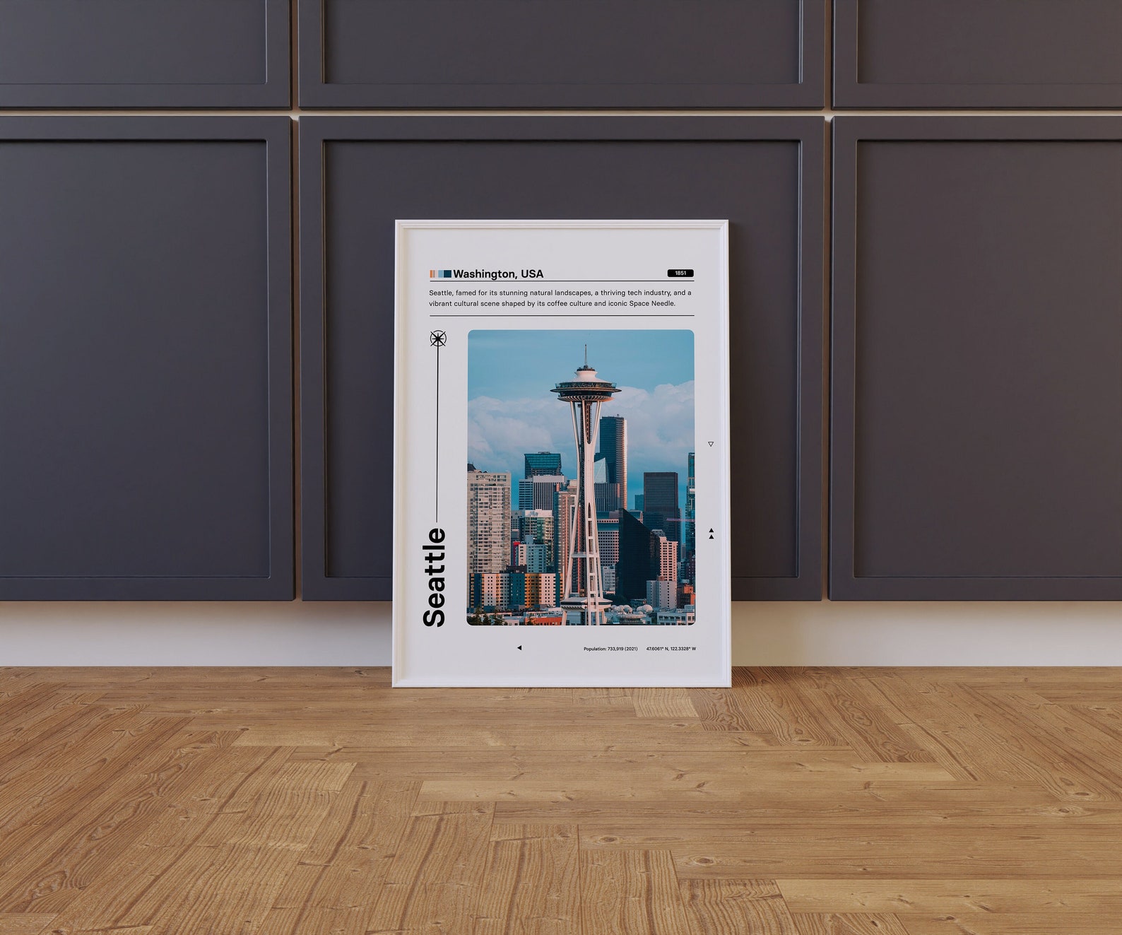 Seattle Travel Poster, Seattle Prints, Wall Art, Printable Decor ...
