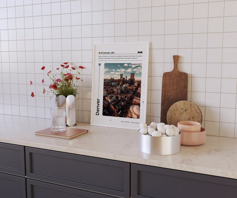 Denver Travel Poster, DEN Prints, Wall Art, Printable Decor, DEN ...