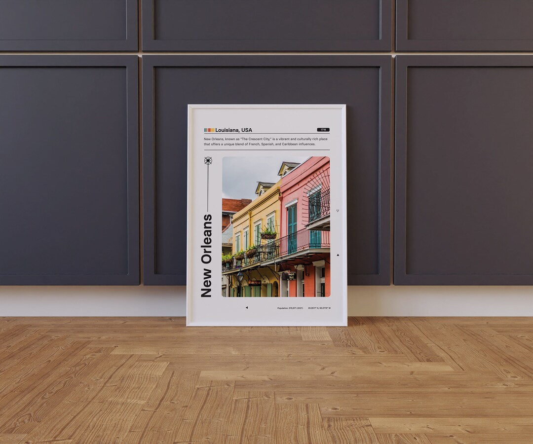 New Orleans Travel Poster, NOLA Prints, Wall Art, Printable Decor, NOLA ...