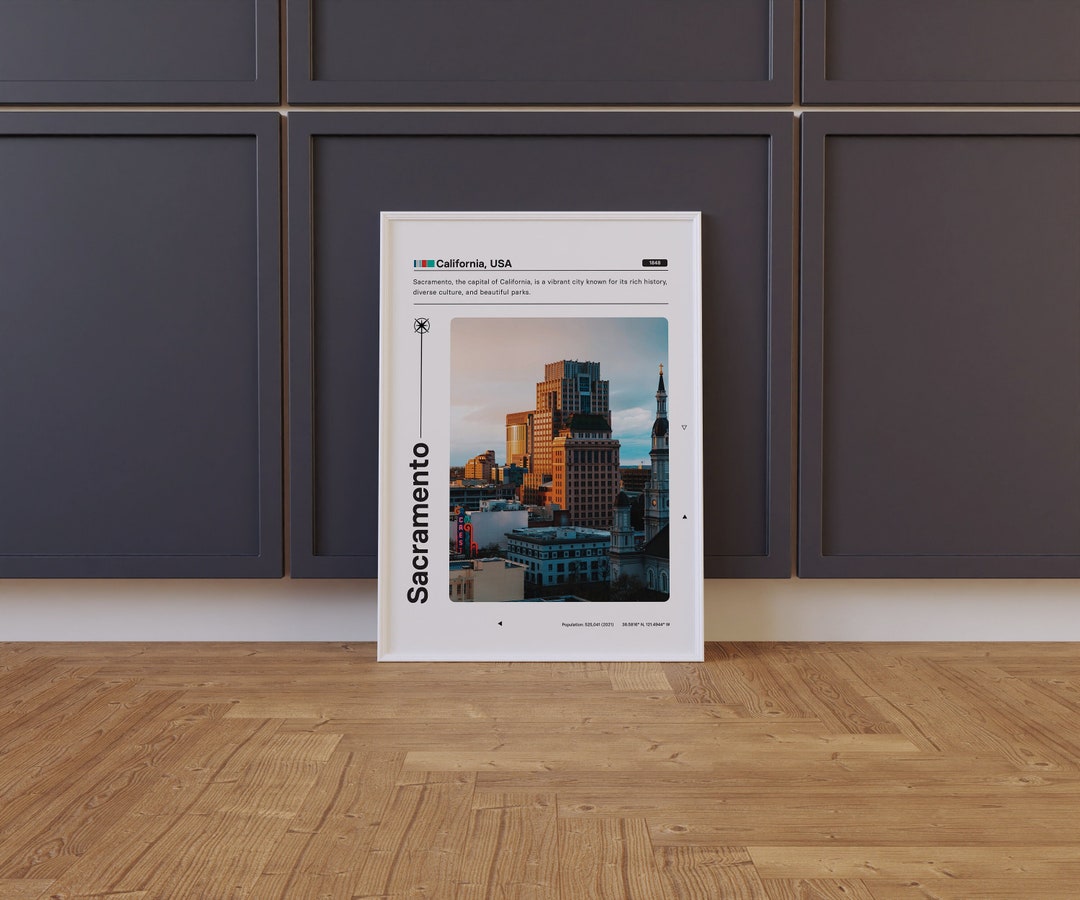 Sacramento Travel Poster, SAC Prints, Wall Art, Printable Decor, SAC ...