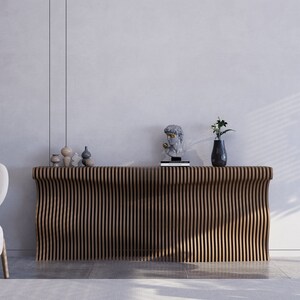 Parametric Console Table, Wavy Wooden Entryway Console, Modern ...