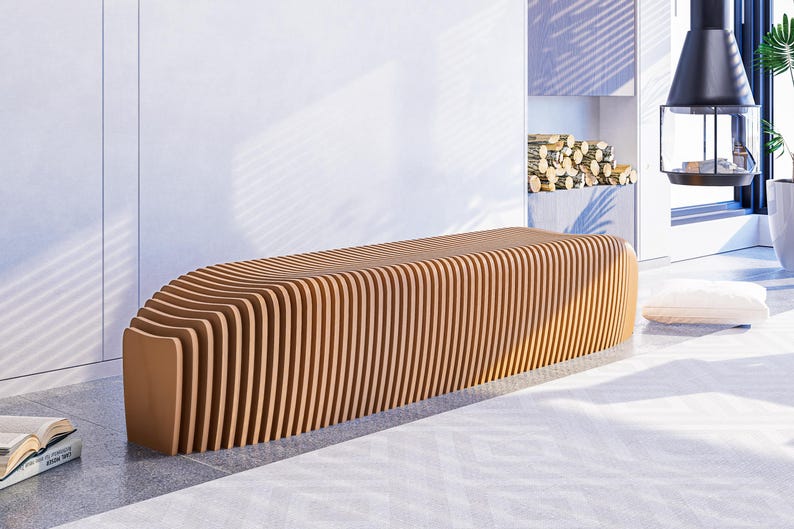 Parametric Bench 3D Warehouse, Wavy Wooden Furniture, Modern Furniture ...