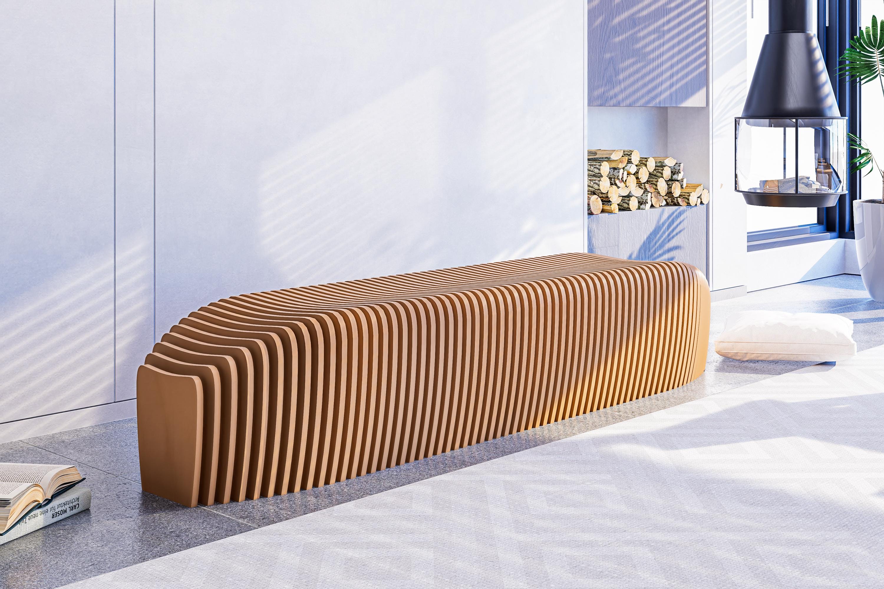 Parametric Bench 3D Warehouse, Wavy Wooden Furniture, Modern Furniture ...