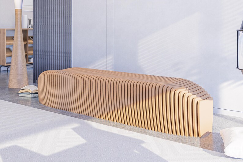 Parametric Bench 3D Warehouse, Wavy Wooden Furniture, Modern Furniture ...