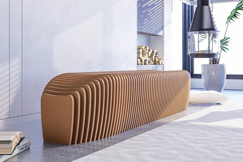 Parametric Bench 3D Warehouse, Wavy Wooden Furniture, Modern Furniture ...