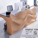 Parametric Office Desk, Modern Reception Desk, Wavy Wooden Furniture ...