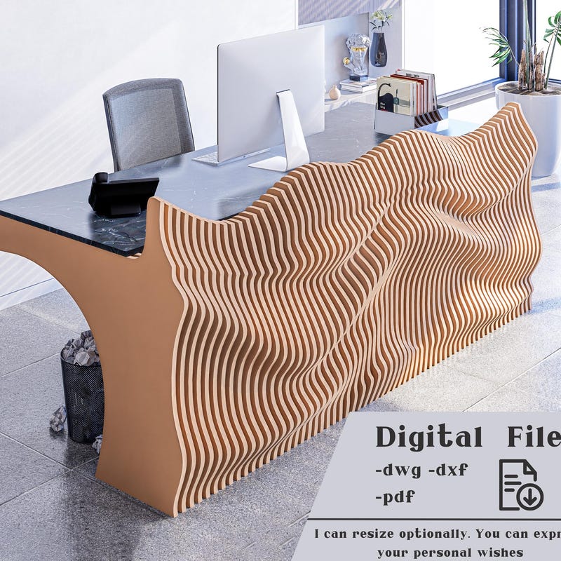 Modern Reception Desk - Etsy