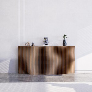 Parametric Console Table, Wavy Wooden Entryway Console, Modern ...