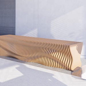 Parametric Bench 3D Warehouse, Wavy Wooden Furniture, Modern Furniture ...