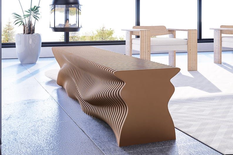 Parametric Bench 3D Warehouse, Wavy Wooden Furniture, Modern Furniture ...