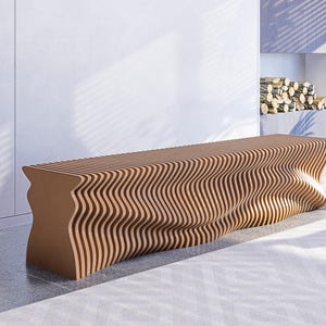 Parametric Bench 3D Warehouse, Wavy Wooden Furniture, Modern Furniture ...