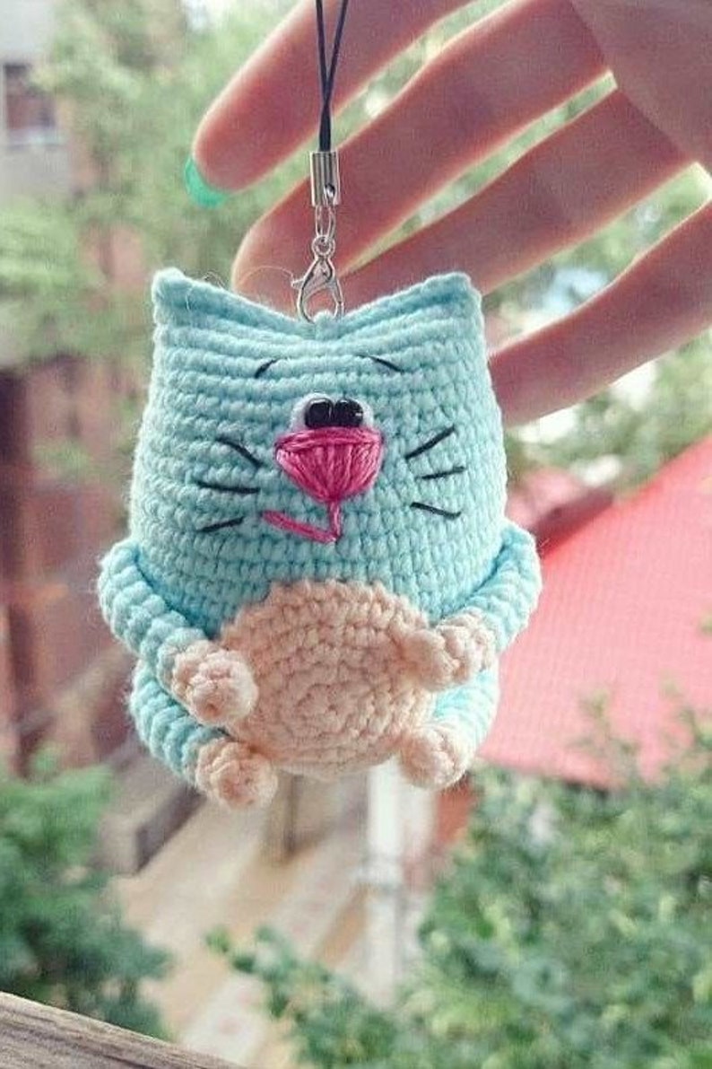 Crochet Cat Keychain Pattern, Amigurumi Kitten (PDF Pattern) - Etsy