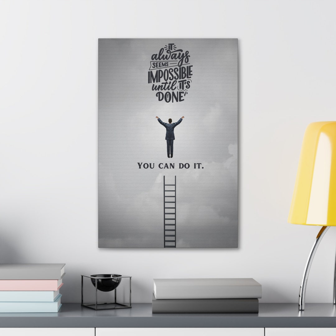 Motivational Wall Art Cotton Canvas Print Modern Art - Etsy