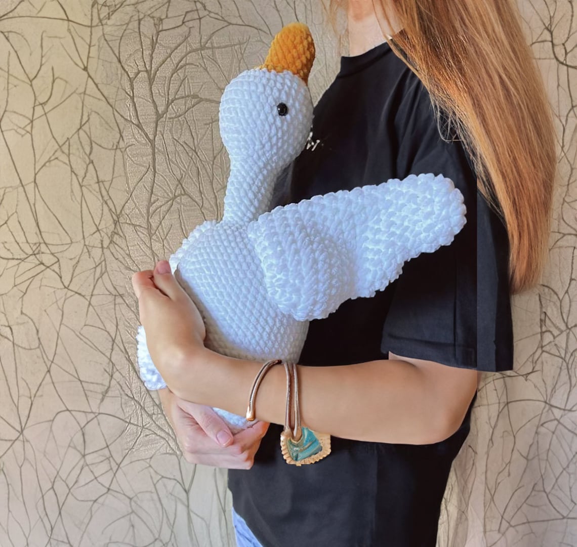 Goose Amigurumi Pattern, Hug Goose Crochet, Tutorial Plush Toy, Big Toy ...