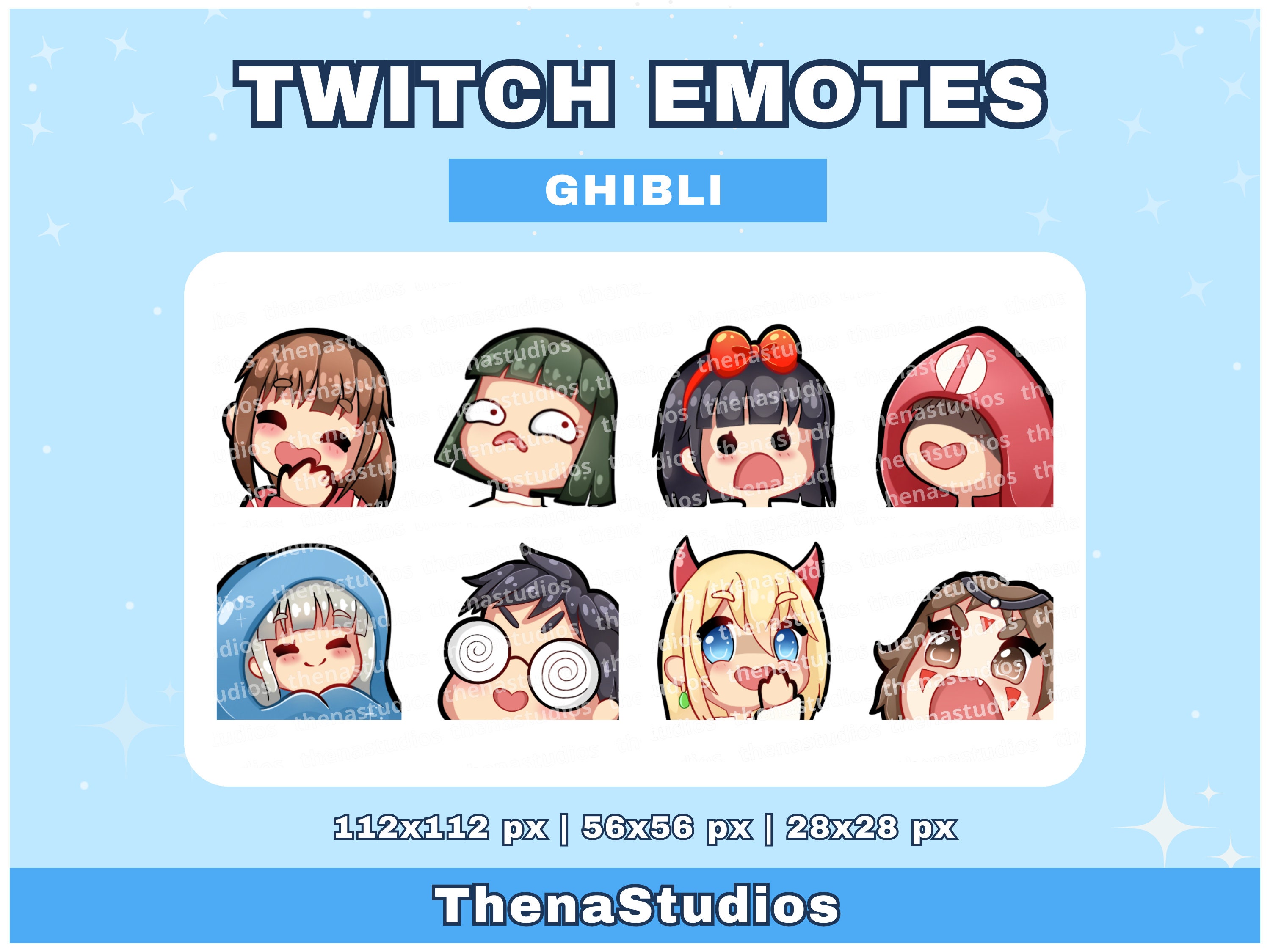 25 Ghibli Inspired Emotes for Twitch, Discord, Youtube | Spirited Away ...