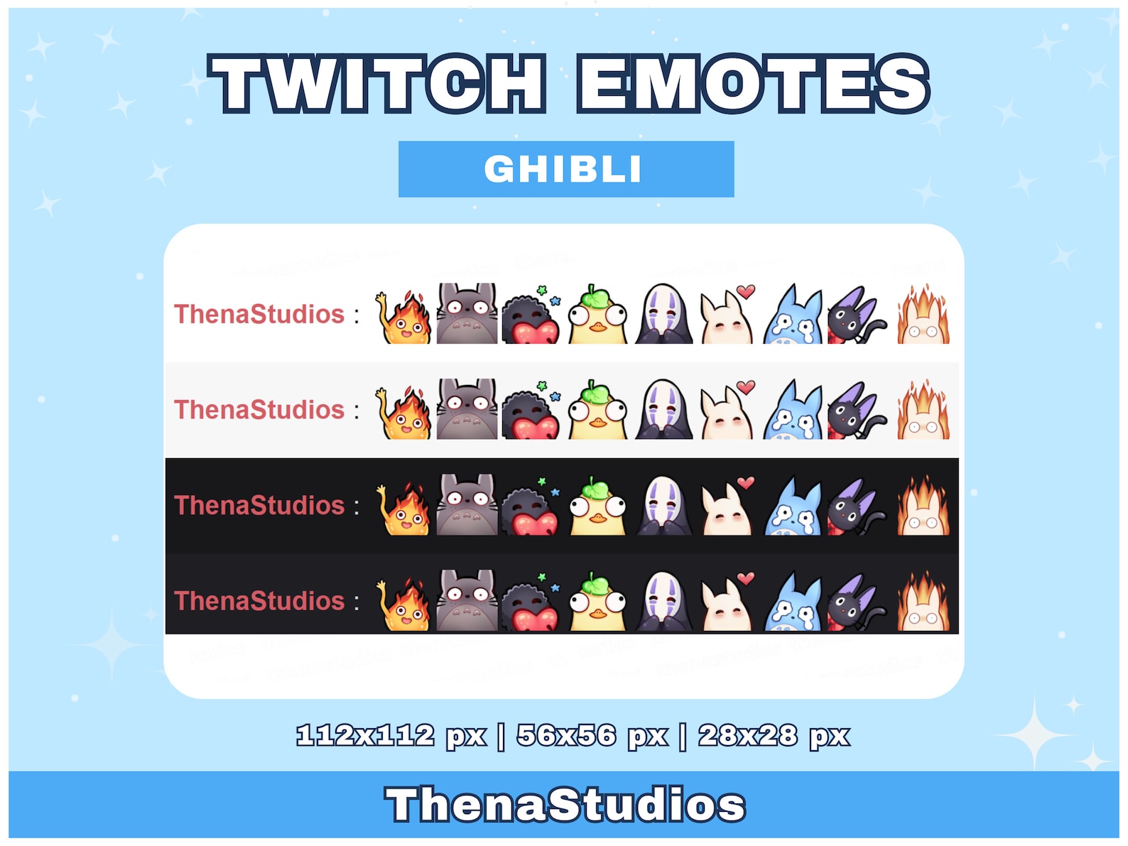 25 Ghibli Inspired Emotes for Twitch, Discord, Youtube | Spirited Away ...
