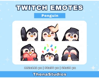 Cute Kawaii Penguin Twitch/discord Emote Pack - Etsy