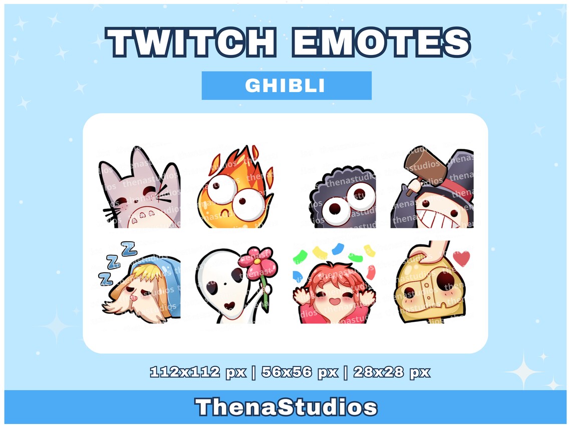 25 Ghibli Inspired Emotes for Twitch, Discord, Youtube | Spirited Away ...