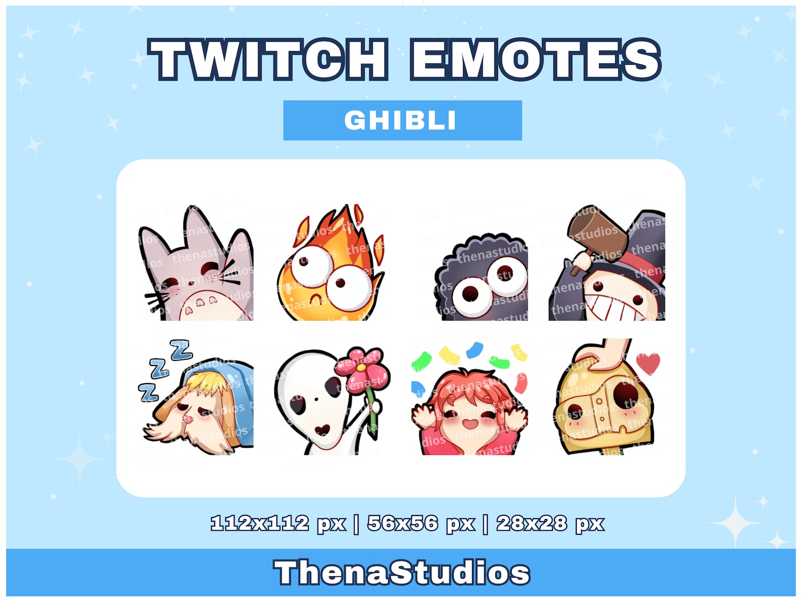 25 Ghibli Inspired Emotes for Twitch, Discord, Youtube | Spirited Away ...