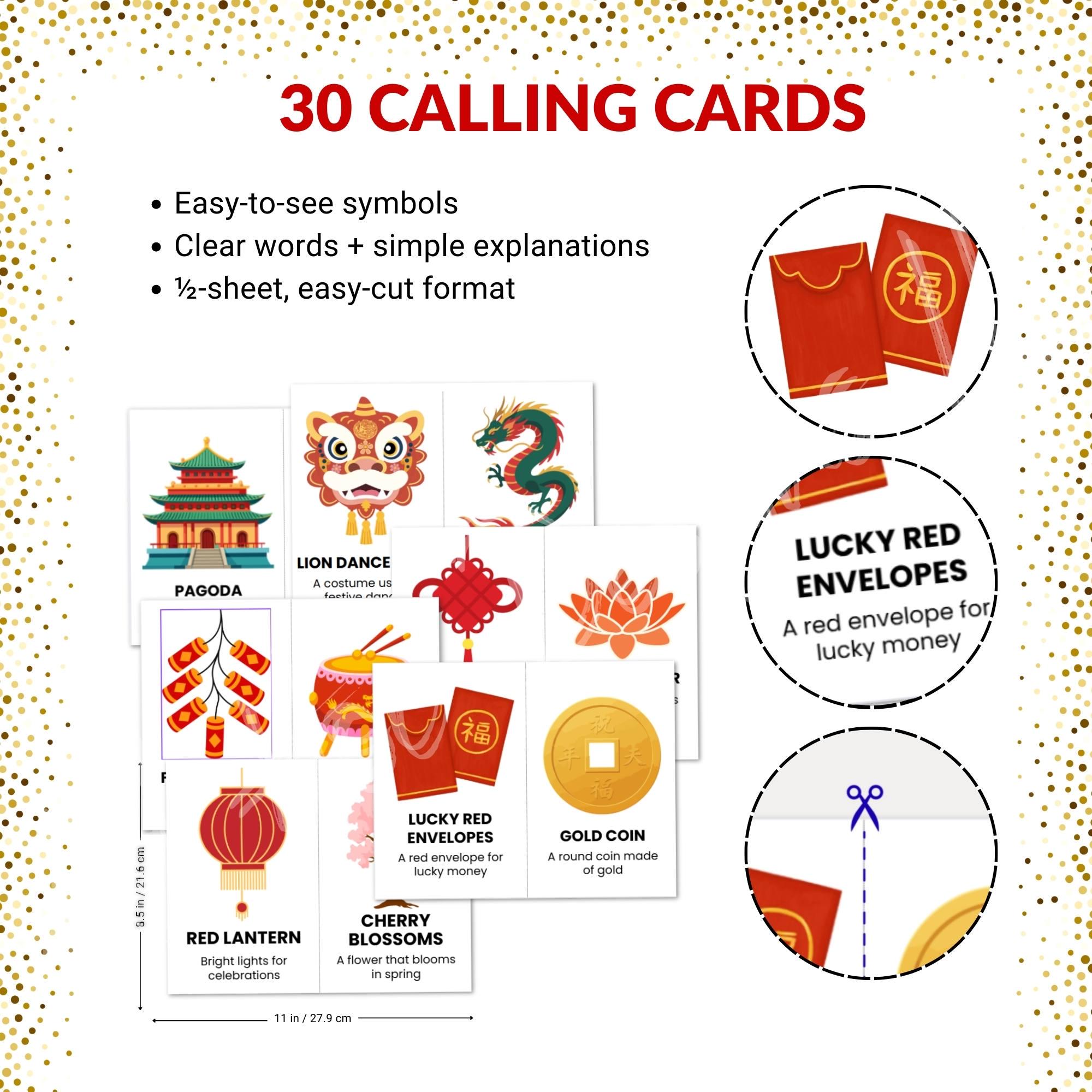 Lunar New Year Bingo – Printable Symbol Bingo Game (instant Download ...