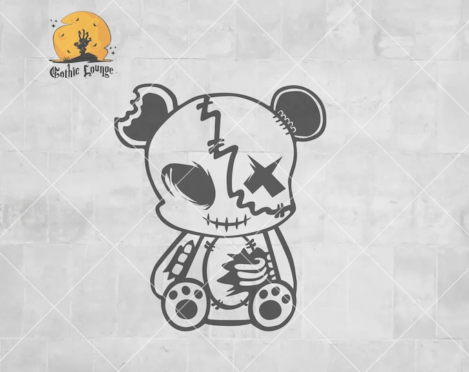 Two-faced Teddy SVG | Creepy Bear SVG | Cute Cartoon Animal T-shirt ...