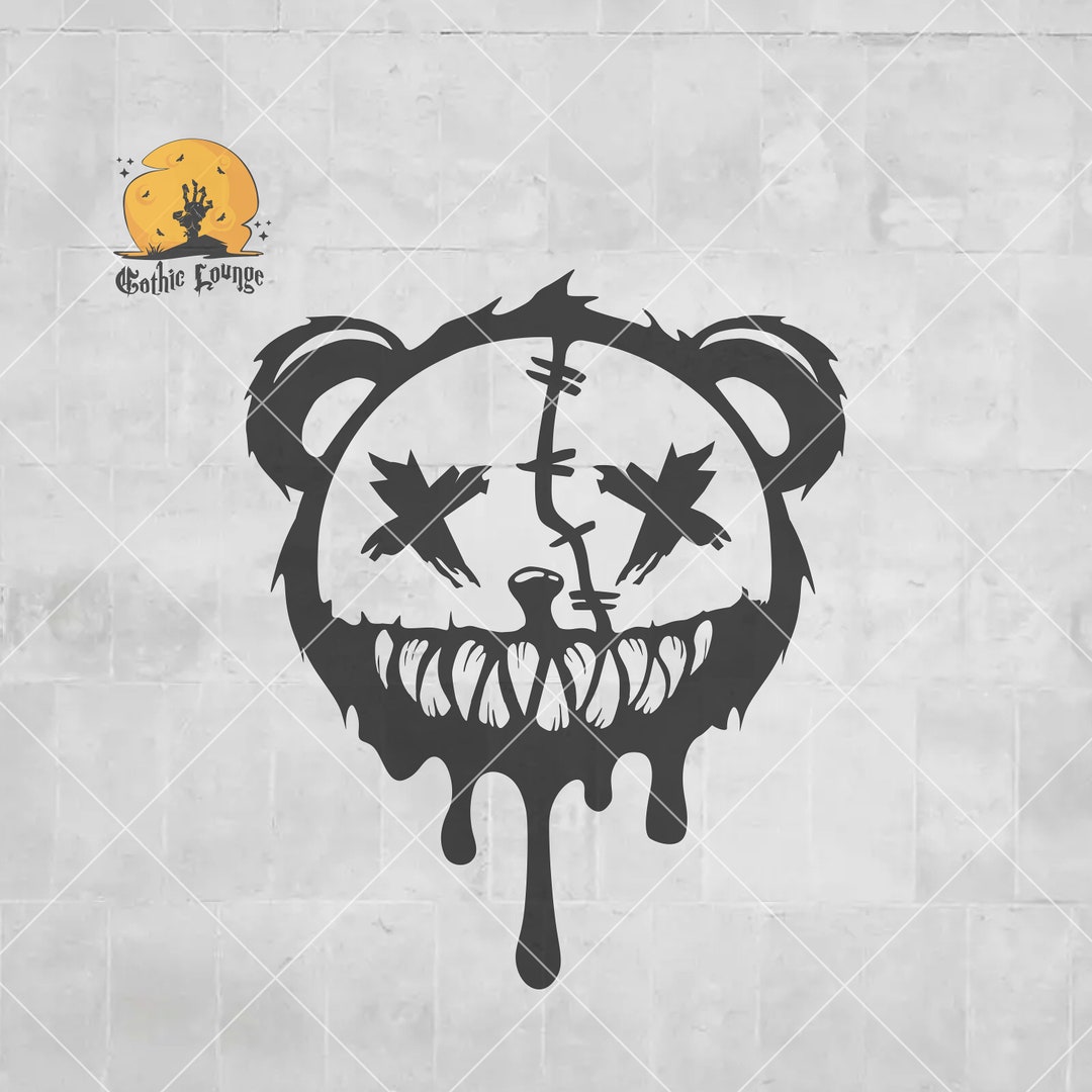 Dripping Evil Teddy Bear SVG: Cricut Vector Cut File - Etsy