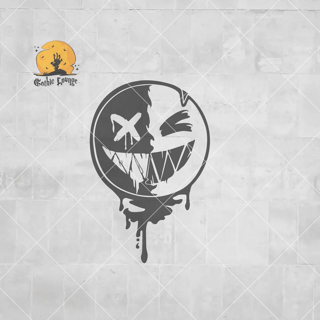 Evil Grin Smiley SVG: Two-faced Emoji Cut File (digital Download) - Etsy