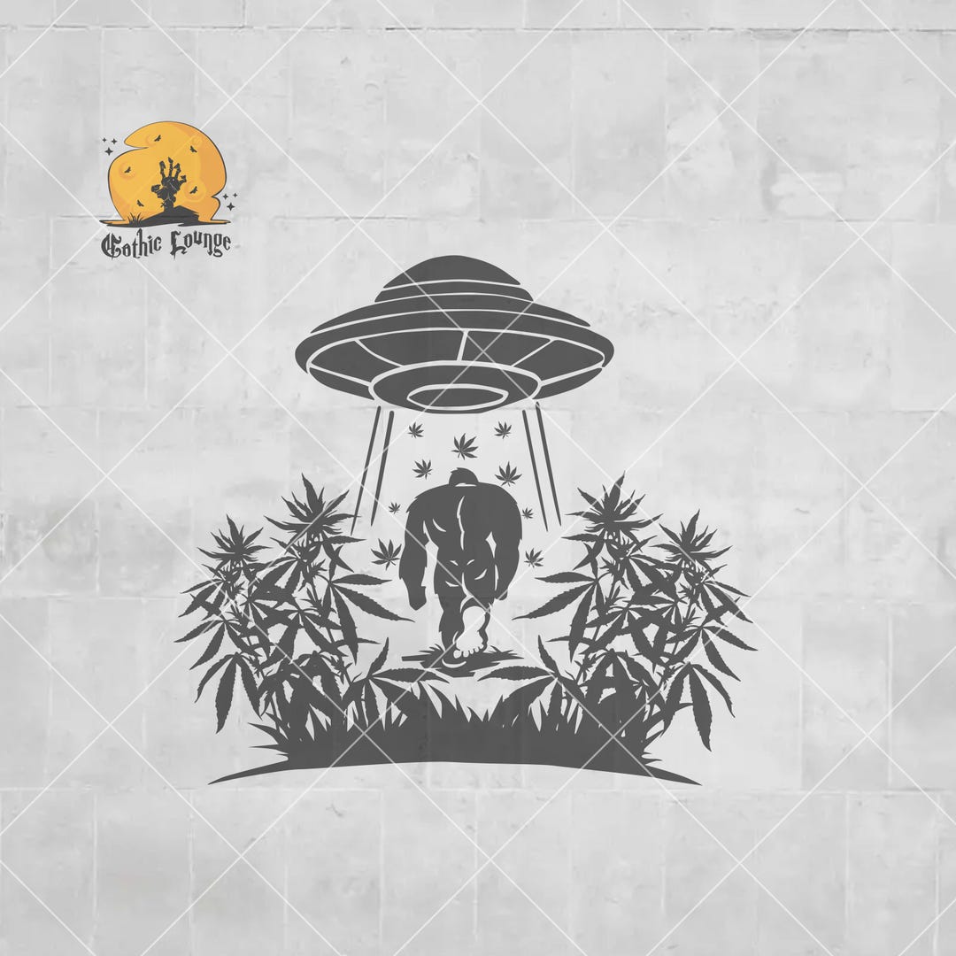Sasquatch Harvesting Weed SVG | Big Foot Clipart (digital Download) - Etsy