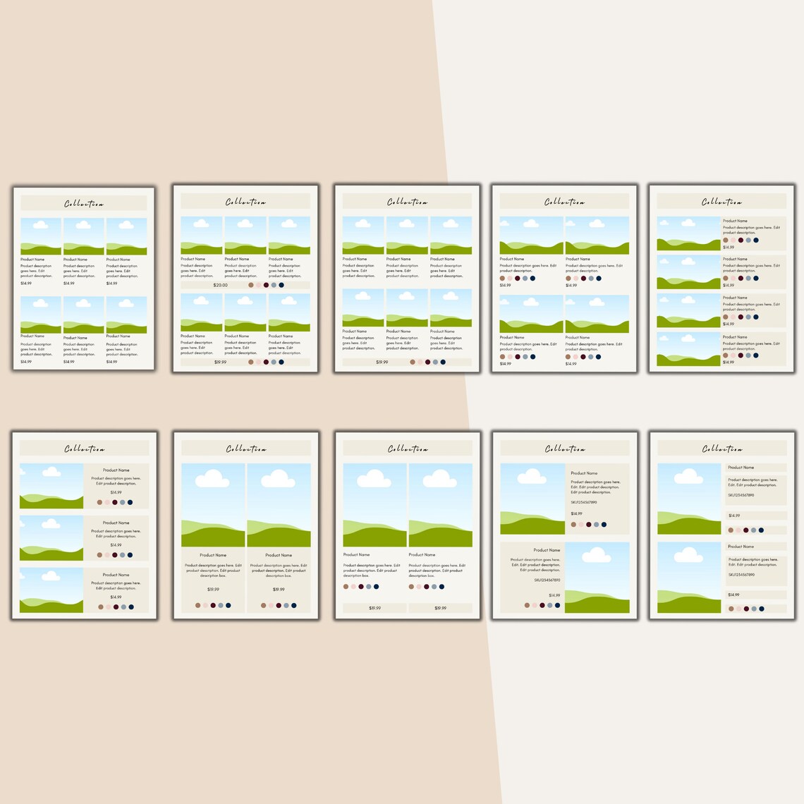 Catalogue Template, Product Line Sheet, Brand Brochure, Product Price ...